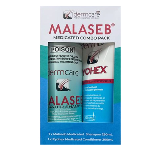 Buy Dermcare Malaseb & Pyohex Combo 250ml Shampoo + 200ml Conditioner 1 ...