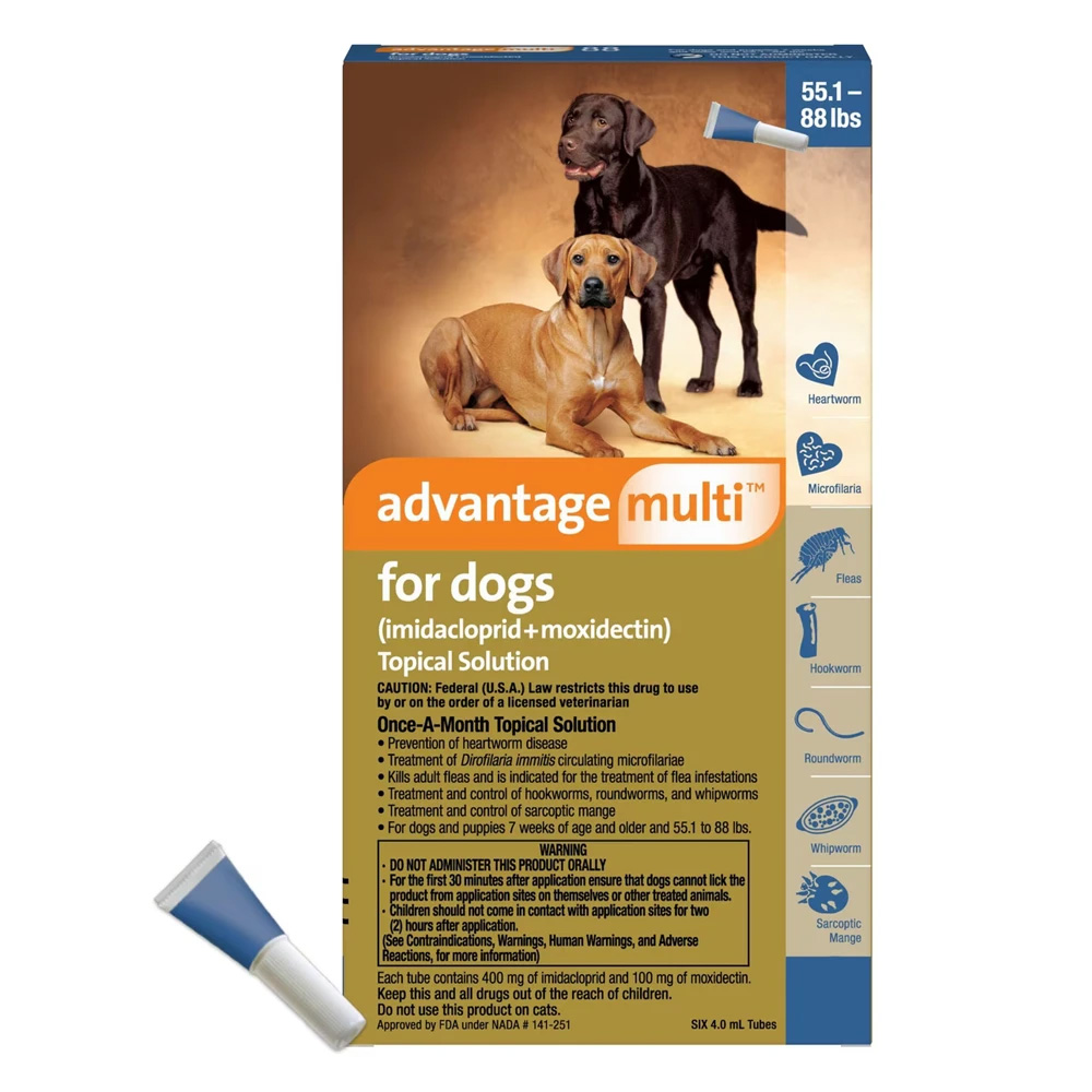 Buy Advantage Multi (Advocate) Extra Large Dogs 55.1-88 Lbs (Blue) 3 Doses